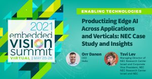 Productizing Edge AI Across Applications and Verticals: NEC Case Study and Insights - 2021 Summit